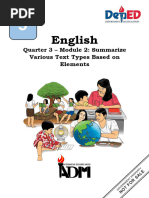 English5 Q3M1L3 Text Type Enumeration | PDF | Learning | Cognition