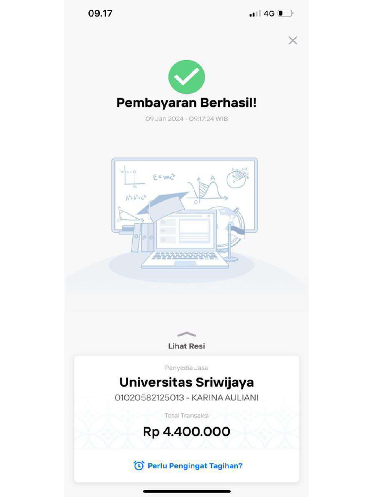 Bukti Bayar SMSTR 6 | PDF