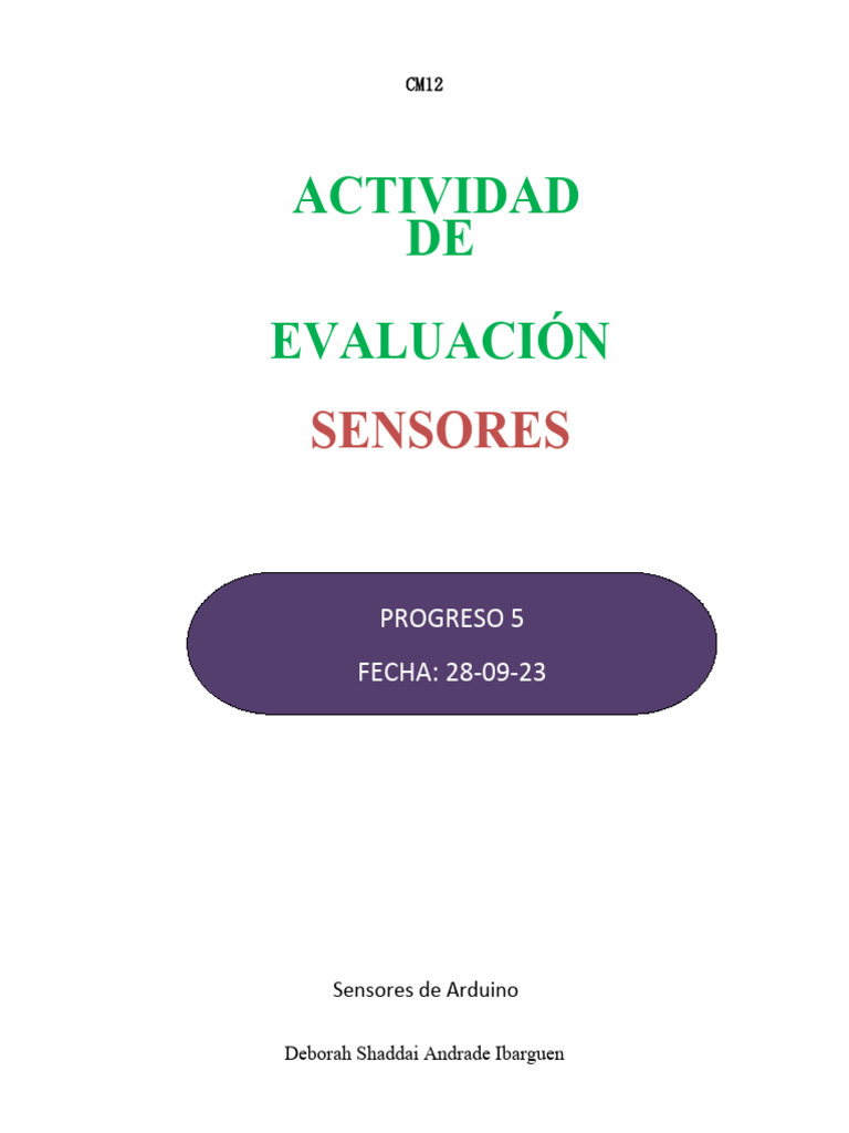 Sensores de Arduino | PDF | Diodo emisor de luz | Sensor