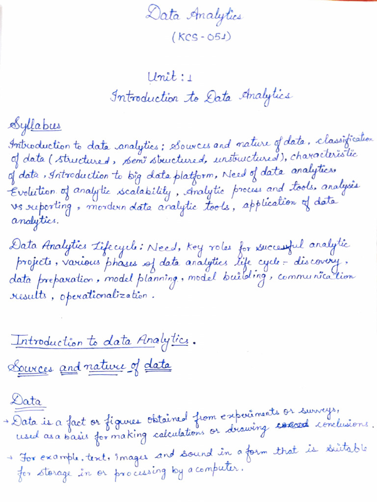 DA unit1 | PDF | Systems Theory | Information Science