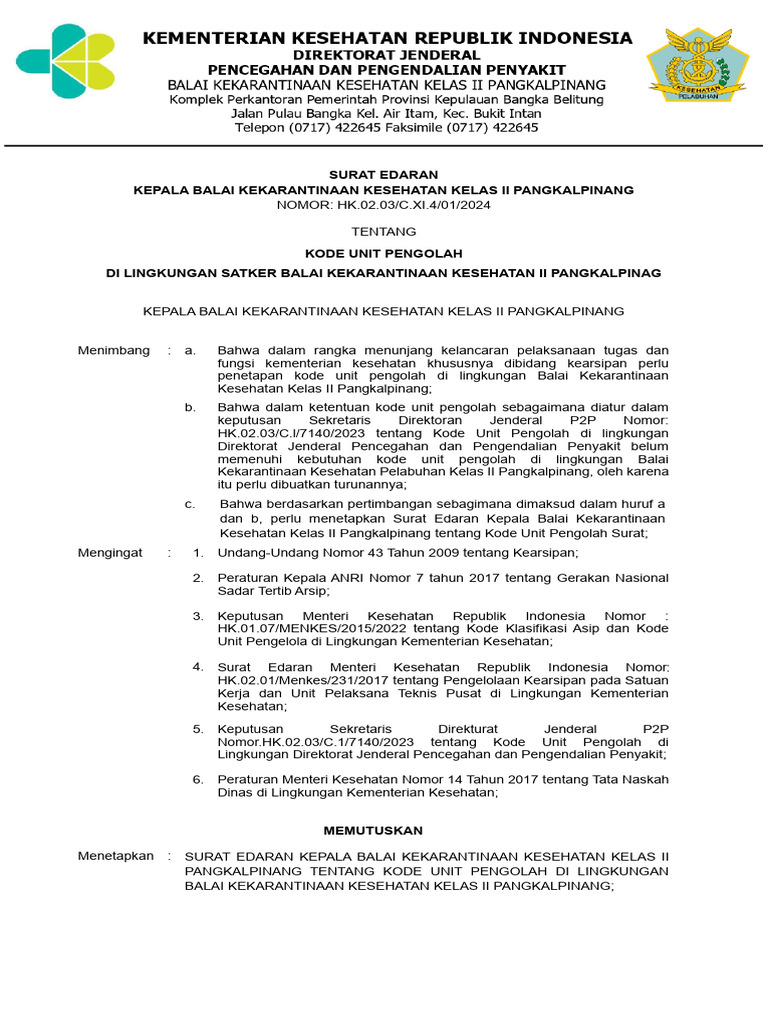 S E Kode Unit Pengolah PDF