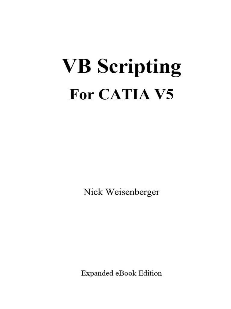 VB Scripting For CATIA V5 | PDF | Visual Basic For Applications ... VB Scripting For CATIA V5 | PDF | Visual Basic For Applications ...