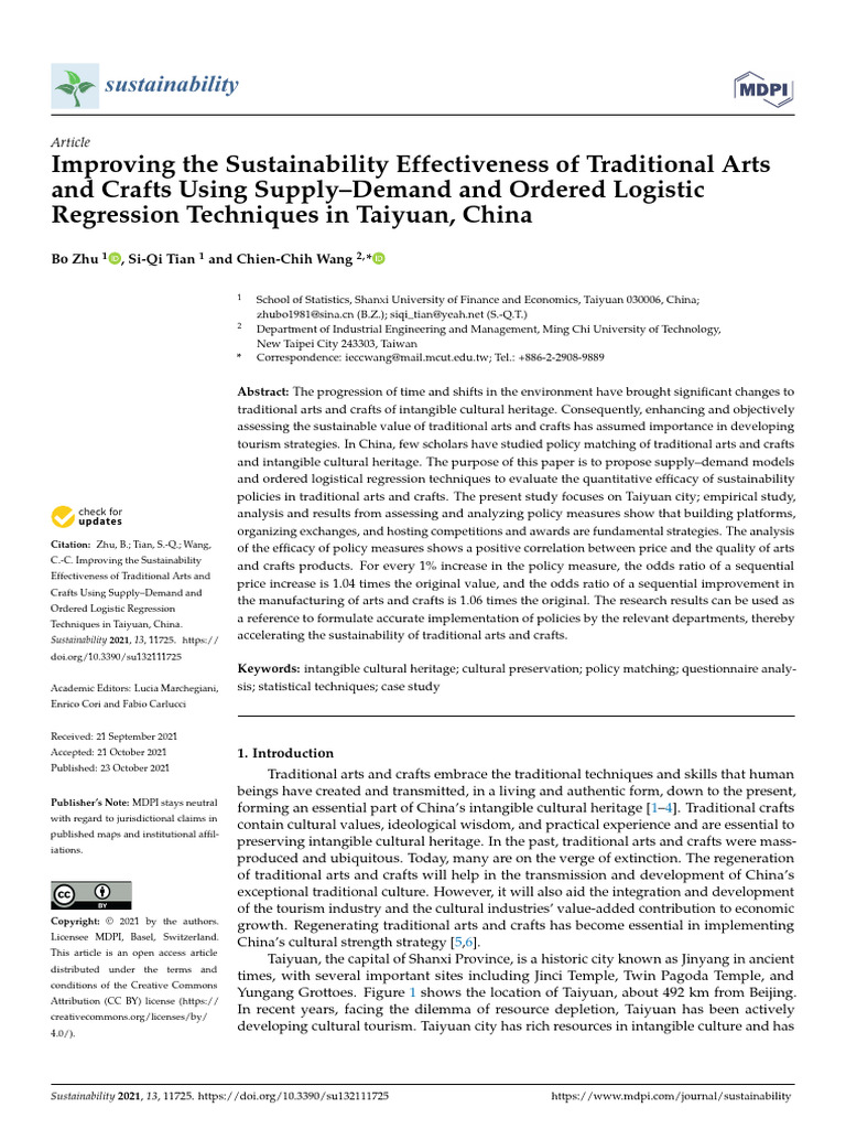 Improving The Sustainability Effectiveness of Traditional Arts and ... Improving The Sustainability Effectiveness of Traditional Arts and ...