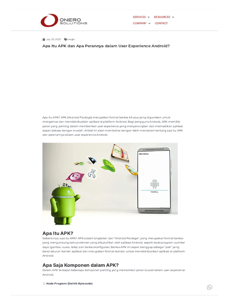 Apa Itu APK Dan Apa Perannya Dalam User Experience Android | PDF