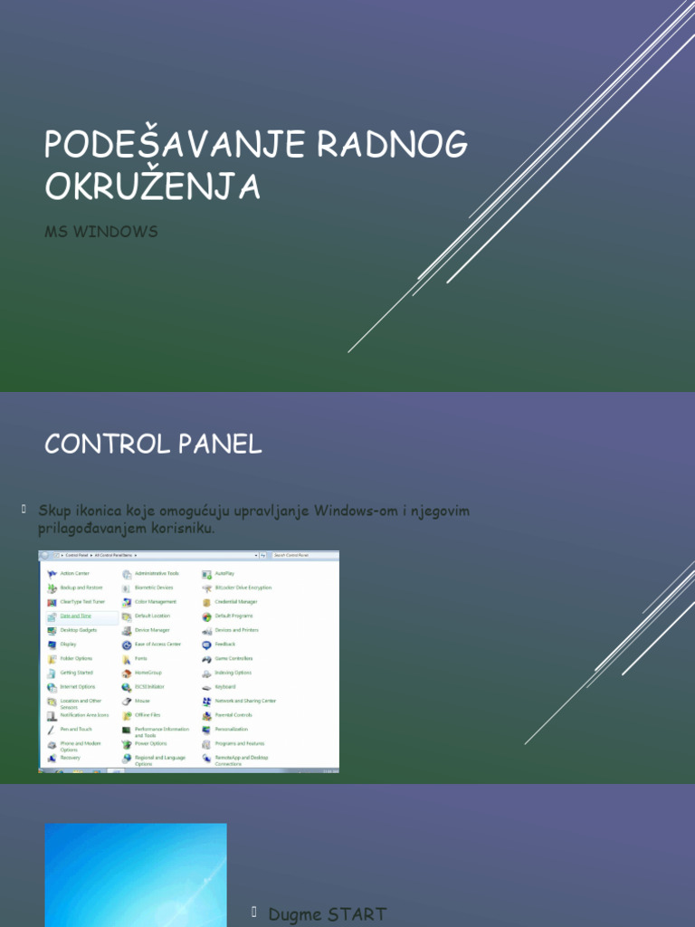 Podesavanje Okruženja MS WINDOWS | PDF