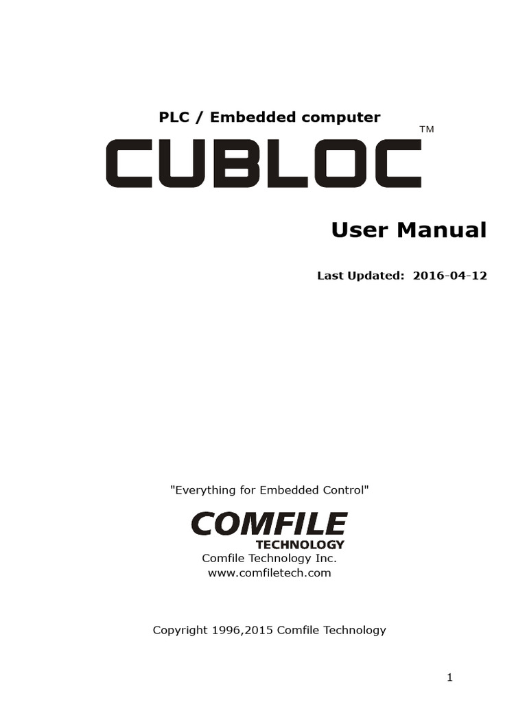 Comfile Cubloc User Manual | PDF | Programmable Logic Controller ...