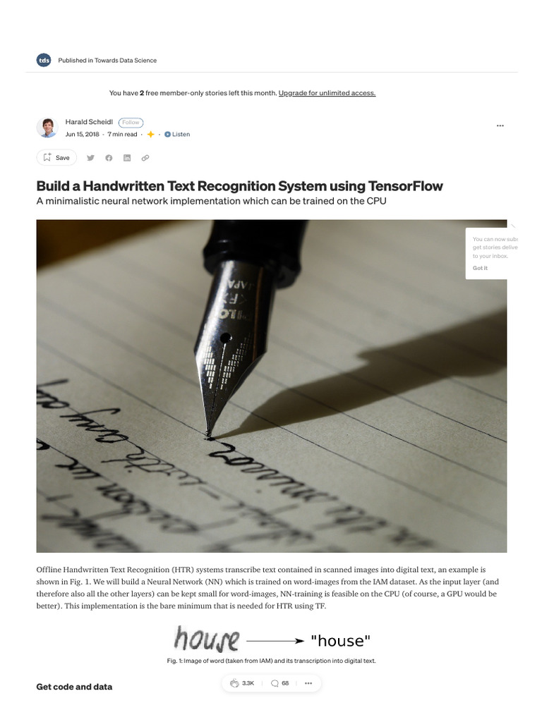 Build A Handwritten Text Recognition System Using TensorFlow - by ...