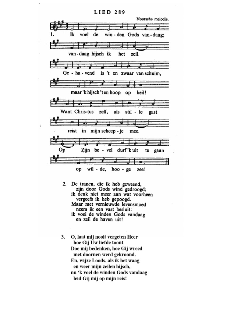 Traditional-Ik Voel de Winden Gods vandaag-SheetMusicGiant | PDF