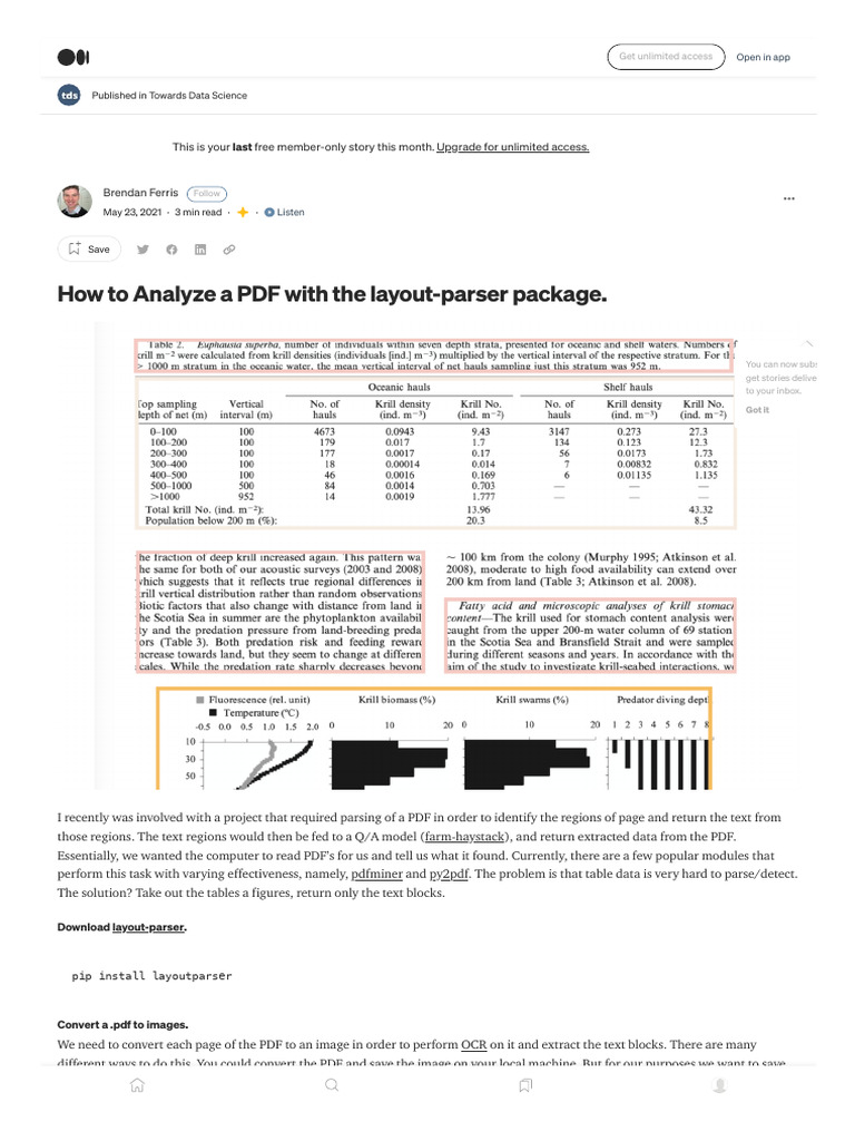 How To Analyze A PDF With The Layout-Parser Package. - by Brendan ...