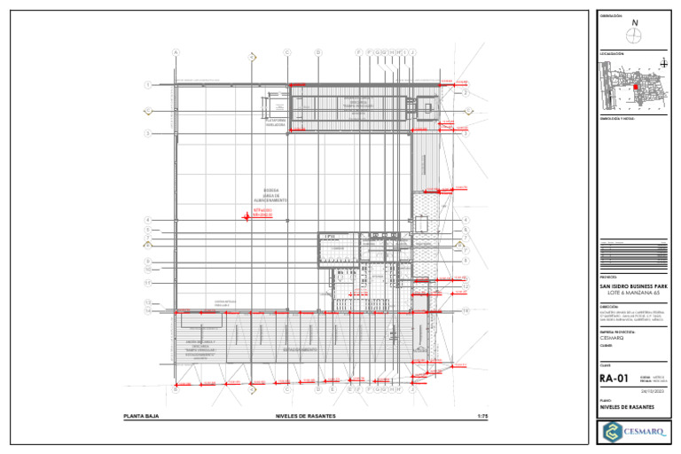 02-Plano de trazo (Niveles de Rasantes) | PDF