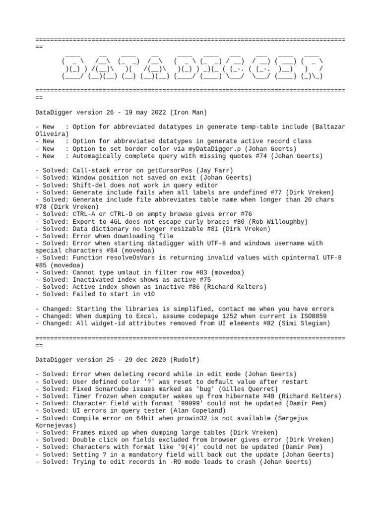 DataDigger | PDF | Microsoft Excel | Databases