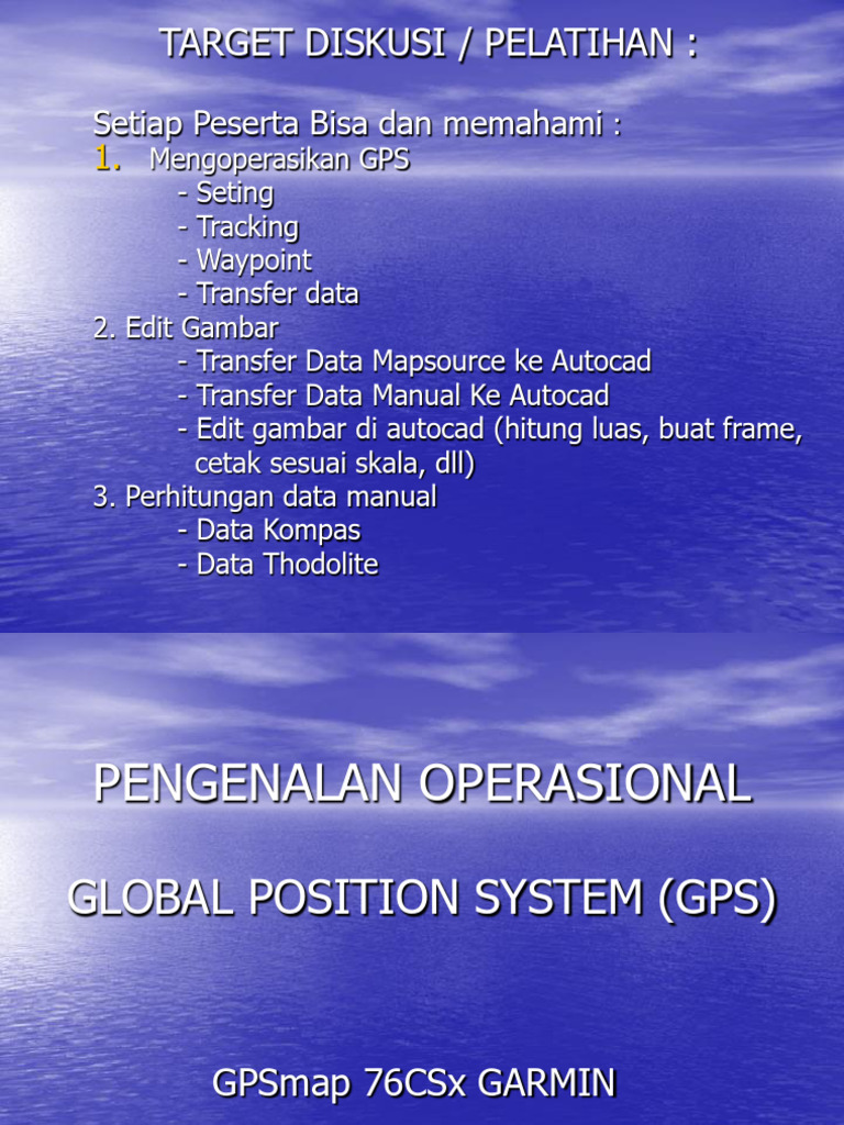 Tutorial Pengunaan GPS Handel | PDF