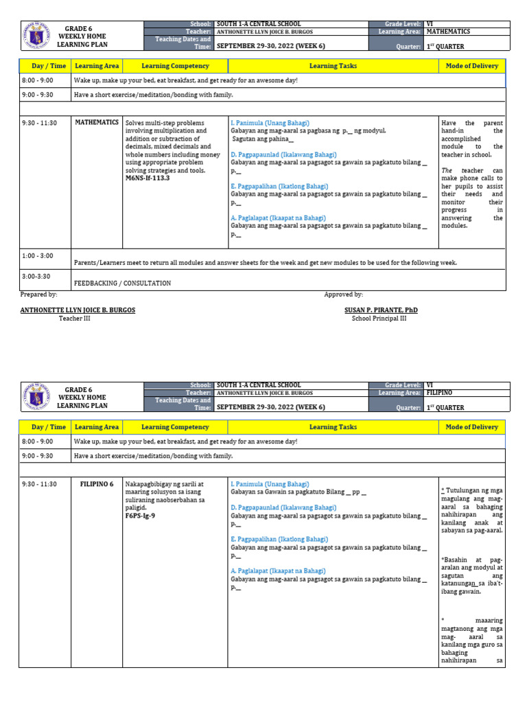 WHLP WEEK 6 | PDF | Cognition | Behavior Modification