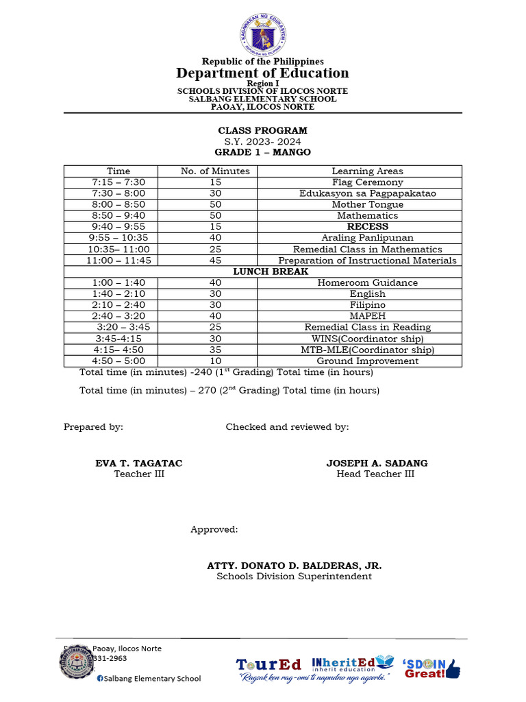 cLASS pROGRAMS 2023 2024 | PDF | Youth | Childhood