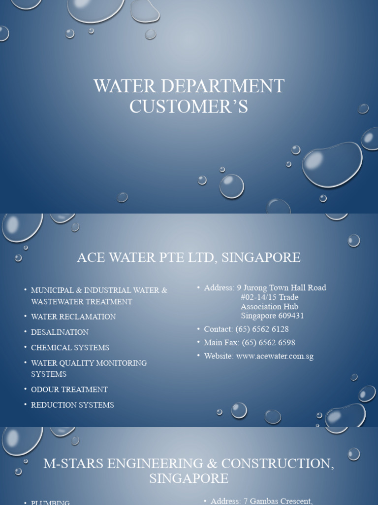 Water Department Customer's | PDF | Sewage Treatment | Water Treatment