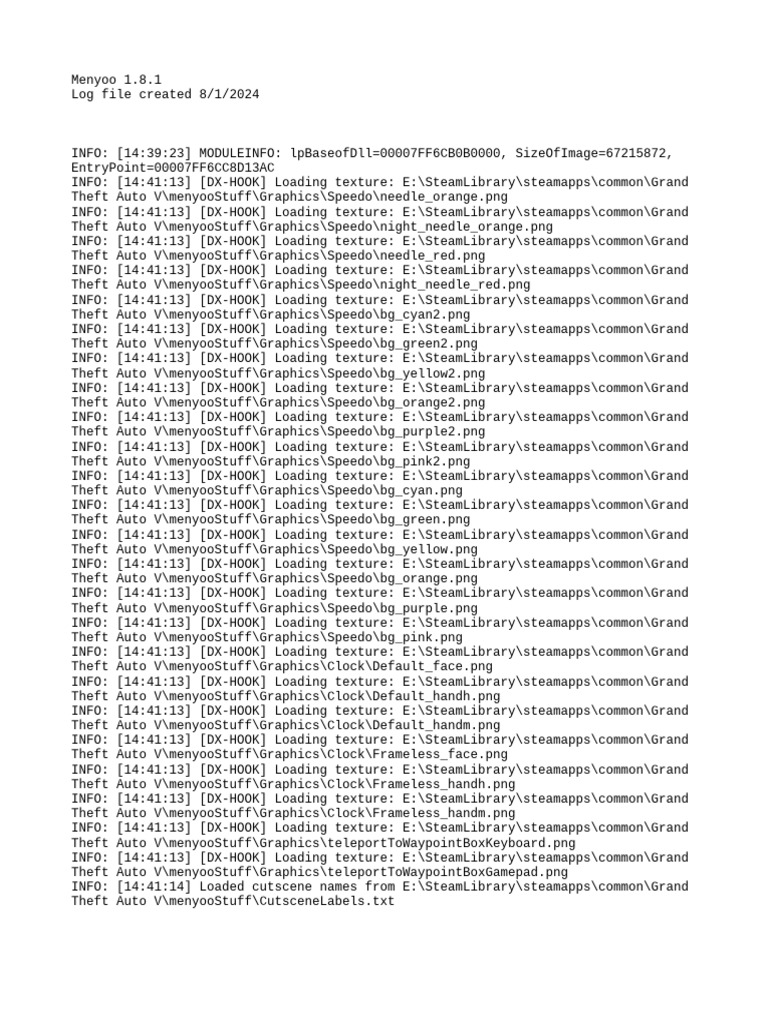 Menyoo Log | PDF | Computers