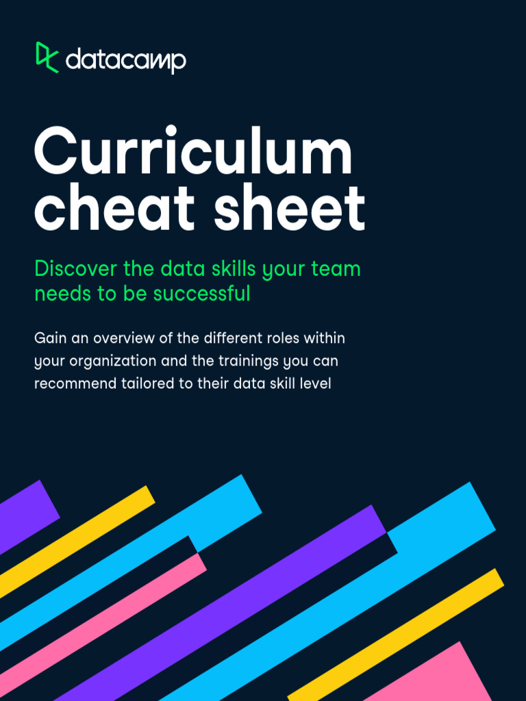 DataCamp Curriculum Cheat Sheet | PDF | Machine Learning | Data Analysis