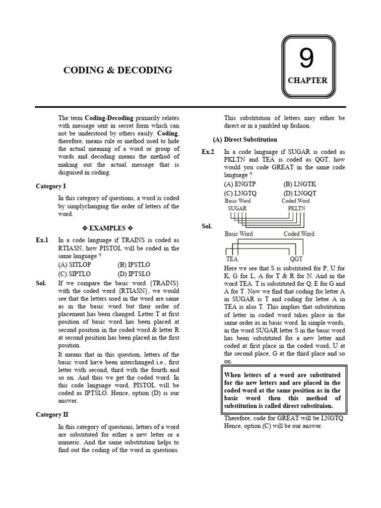 Coding and Decoding | PDF | Word | Linguistics