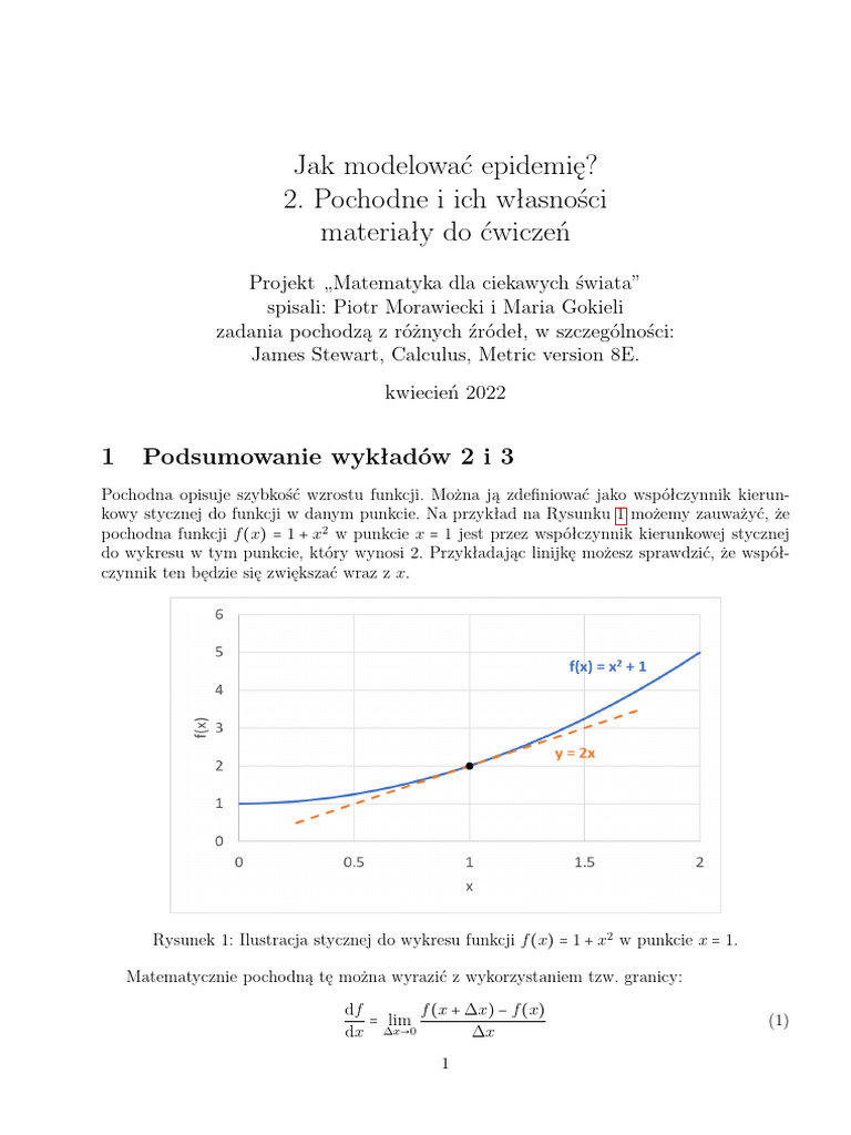 Cwiczenia 2 Pochodne | PDF