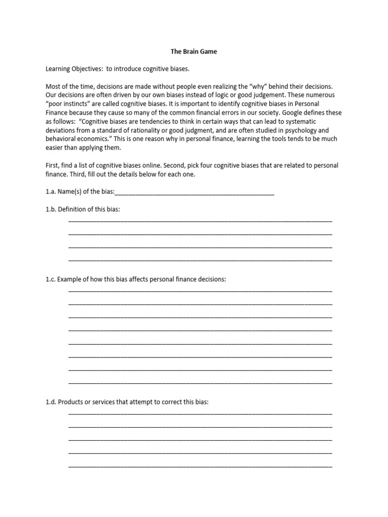 The Brain Game | PDF