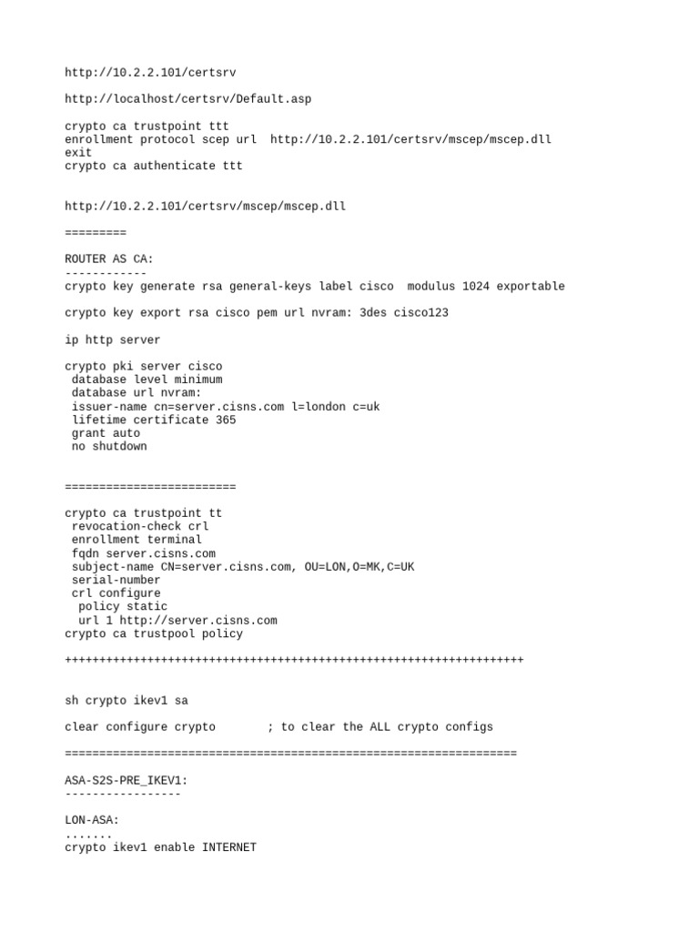 Cisco ASA VPN Configuration Guide | PDF | Transport Layer Security ...