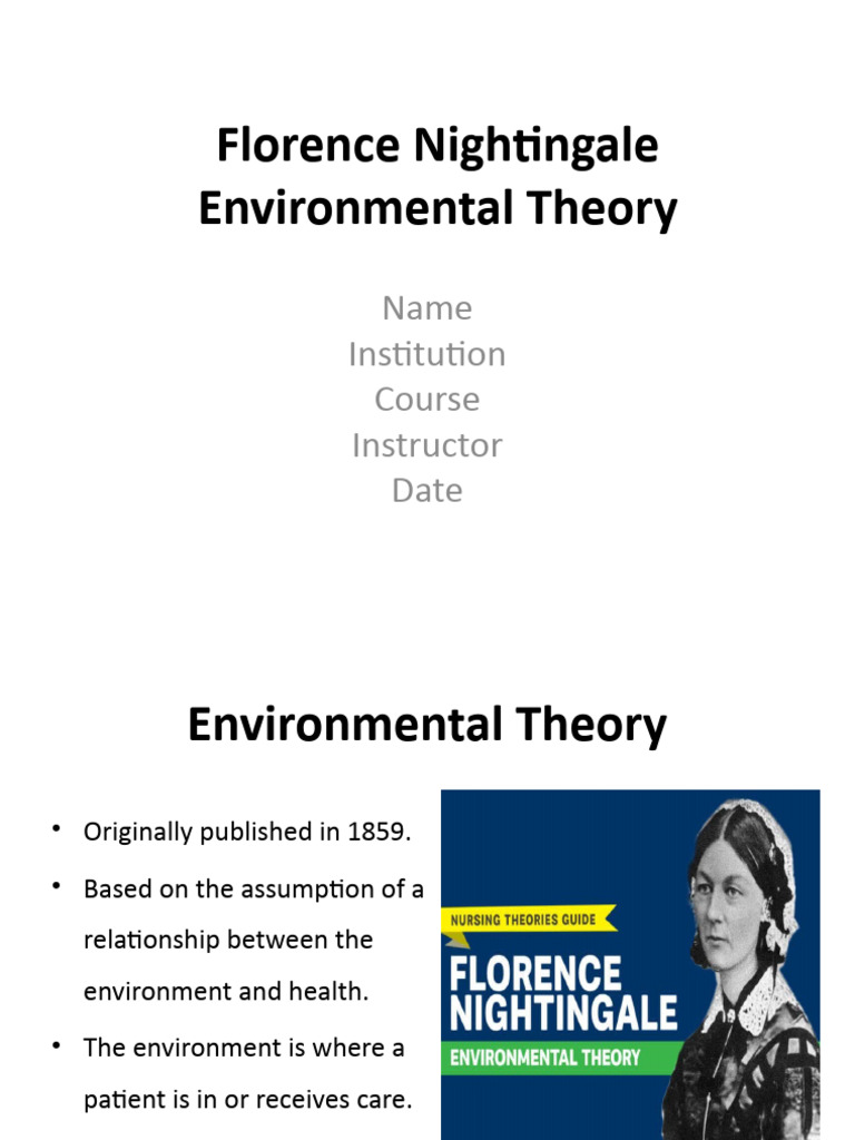 Florence Nightingale Environmental Theory | PDF