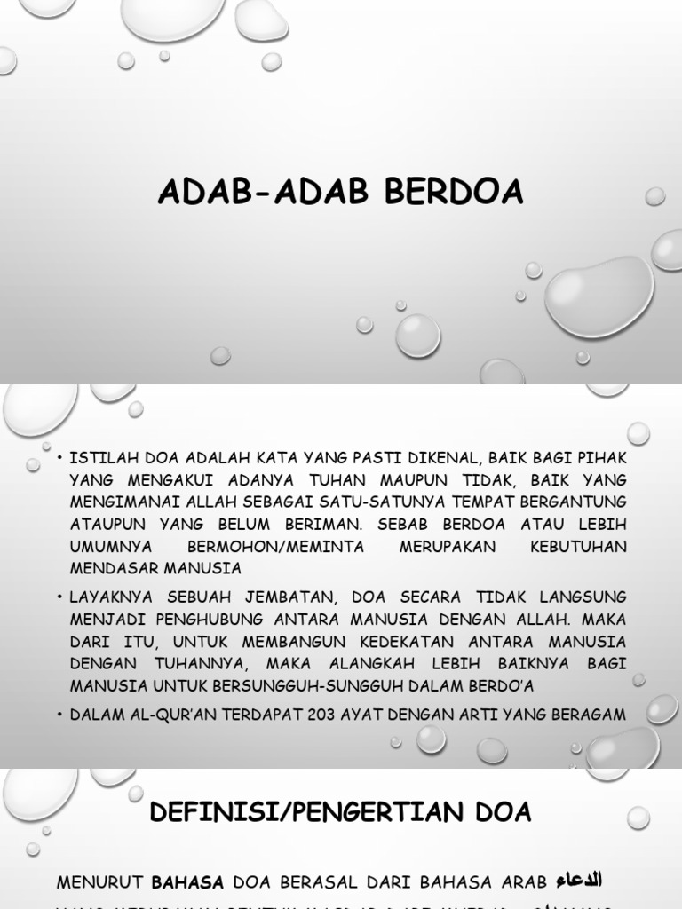 Adab Adab Berdoa | PDF