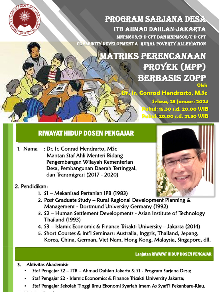 Sarjana Desa Sesi # 13 Matriks Perencanaan Proyek DG Metoda ZOPP | PDF