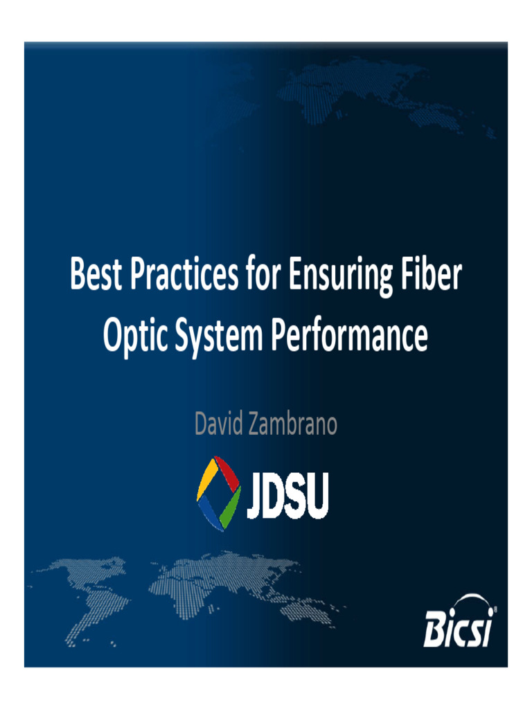 BICSI-Ensuring Fiber Optic System Performance | PDF | Optical Fiber ...