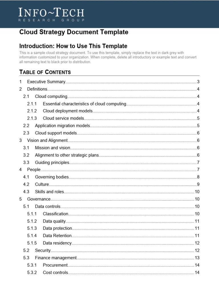 Cloud Strategy Document Template | PDF | Cloud Computing | Software As ...