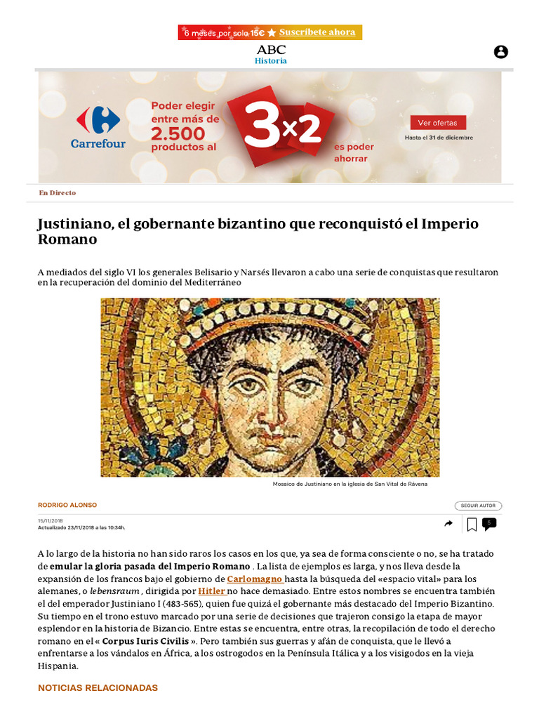 Justiniano, El Gobernante Bizantino Que Reconquistó El Imperio Romano | Descargar gratis PDF ...