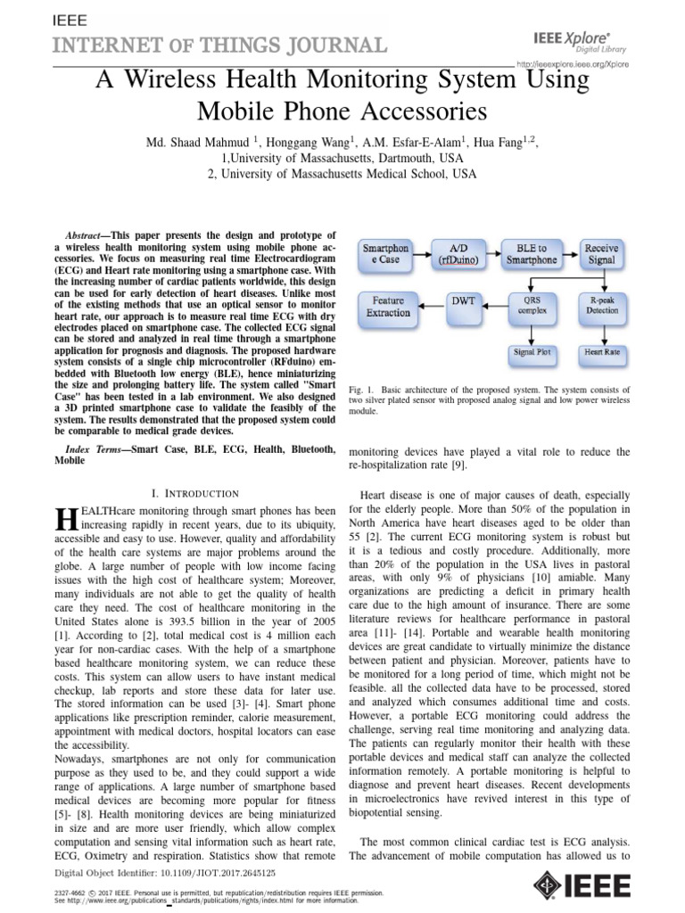 A Wireless Health Monitoring System Using Mobile Phone Accessories ...