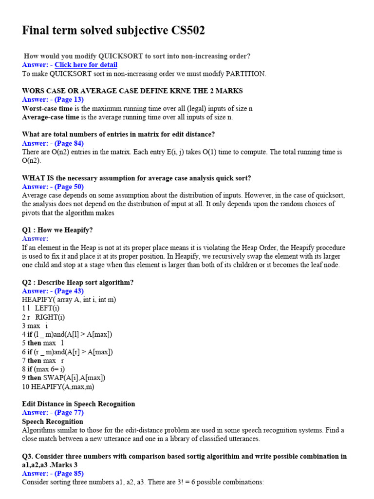 CS502 Solved Subjective With Referencesby Moaaz | PDF