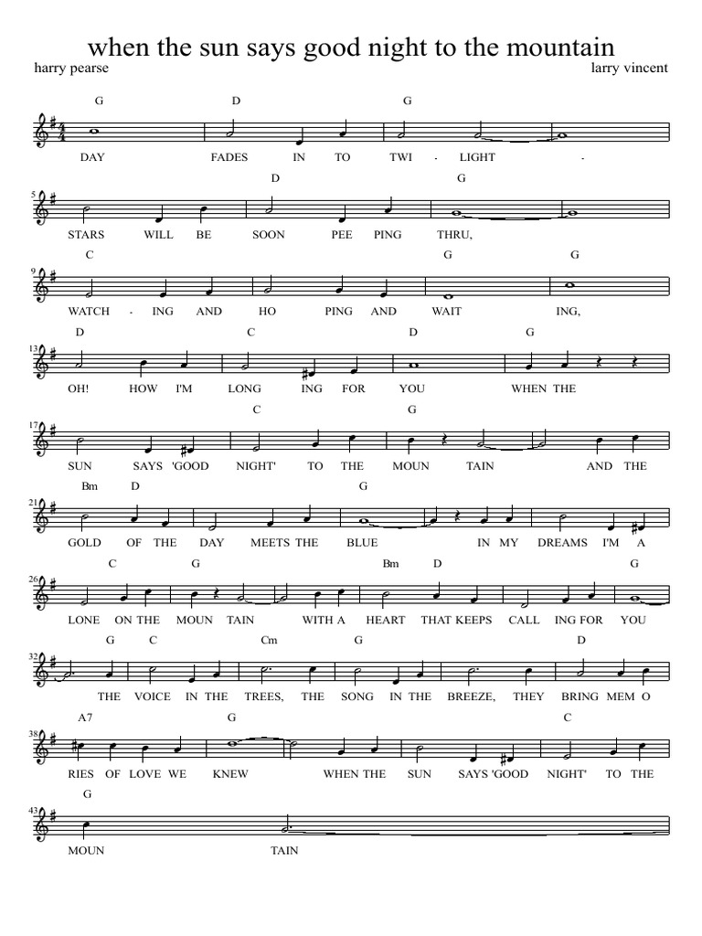 When The Sun Says Goodnight To The Mountain | PDF