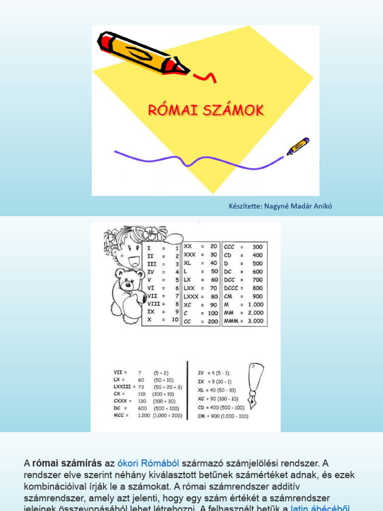 Római Számok NMA | PDF