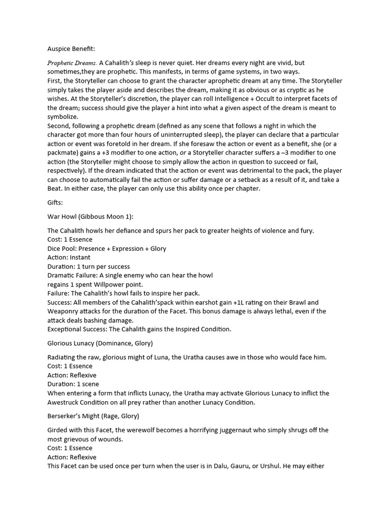 Nella Powers Sheet | PDF | Dream | Predation