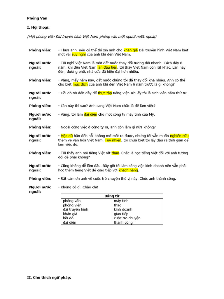 Phỏng Vấn - TVB 4 | PDF