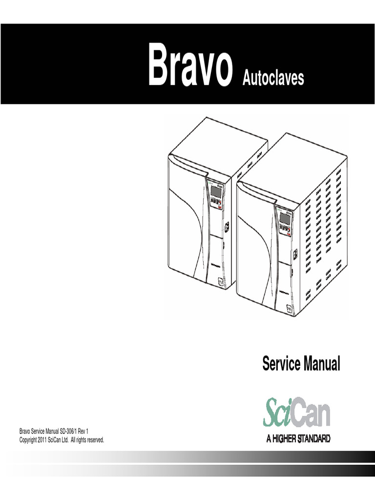 SciCan Bravo Service Rev2 | PDF | Sterilization (Microbiology) | Water