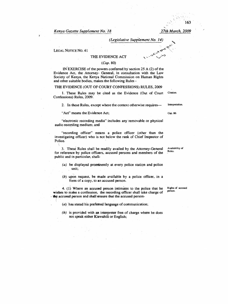 Out of Court Confession Guidelines (2009) | PDF