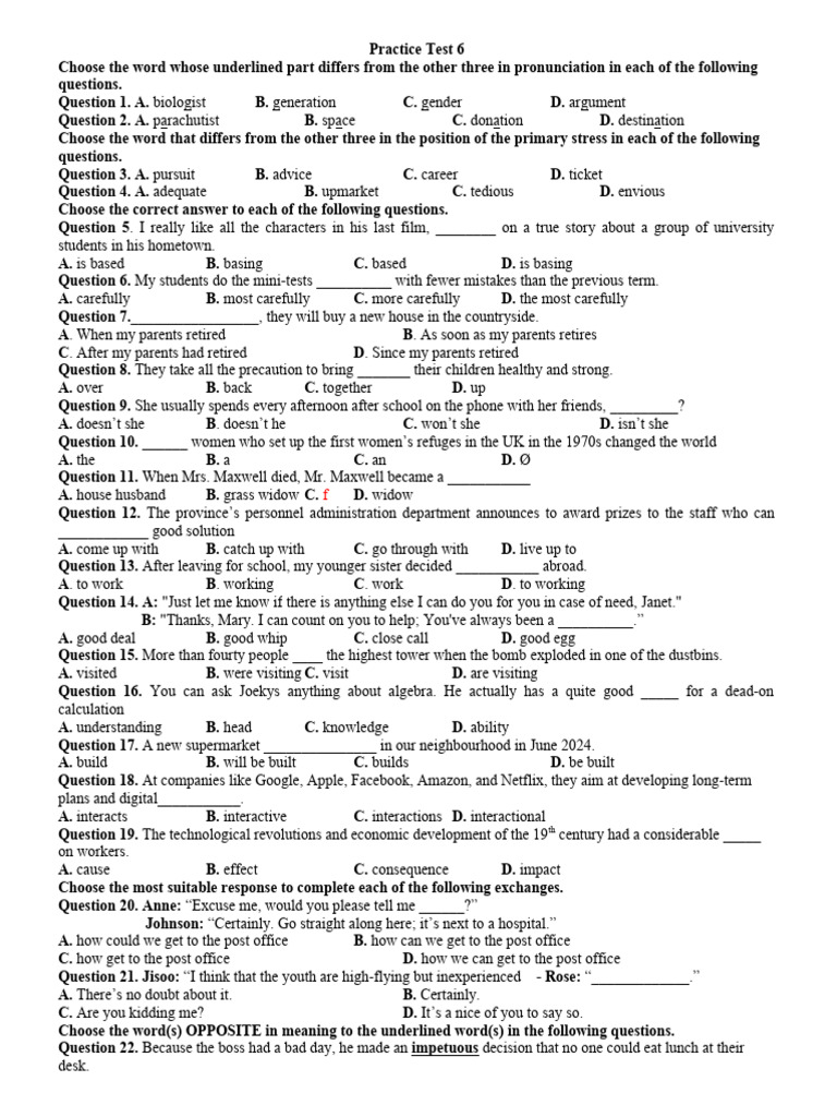 Practice 6-7-8 | PDF | Stress (Biology) | Polar Bear