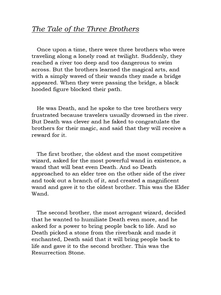 The Tale of The Three Brothers-1 | PDF The Tale of The Three Brothers-1 | PDF