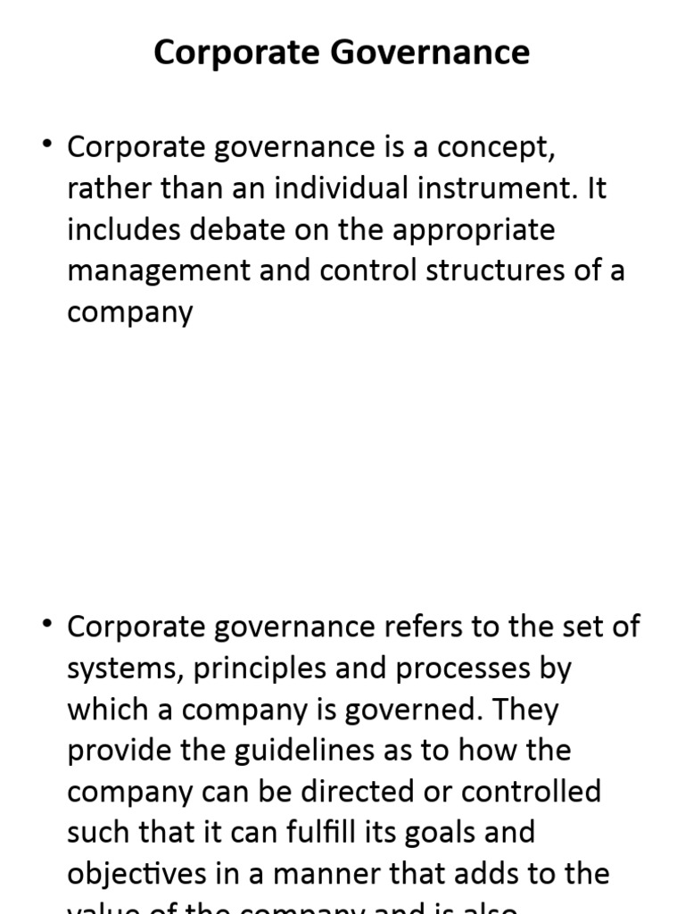 Corporate Governance | PDF | Corporate Governance | Governance