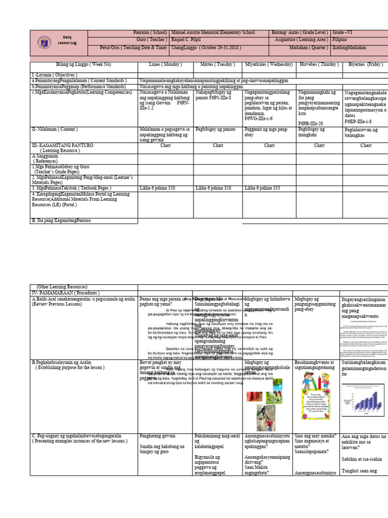 DLL Fil 6 Q3 W-1 | PDF