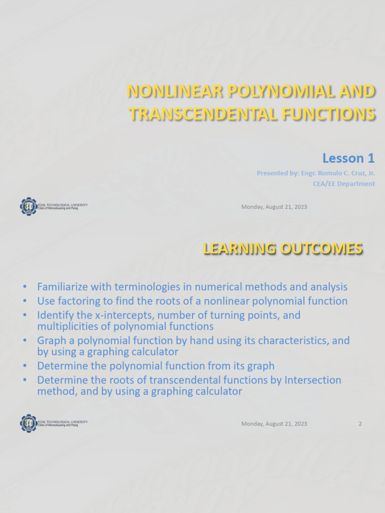 Ee04 Lesson 1 | PDF | Factorization | Polynomial