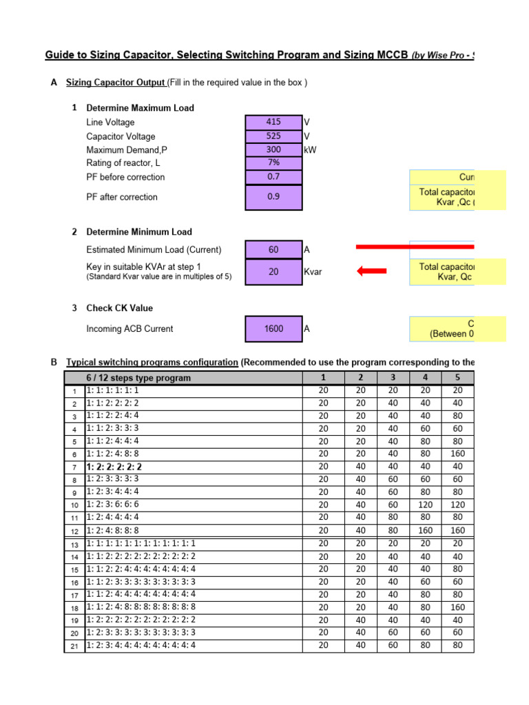 Calculation for Cap Sizing | PDF | Capacitor | Electronic Engineering