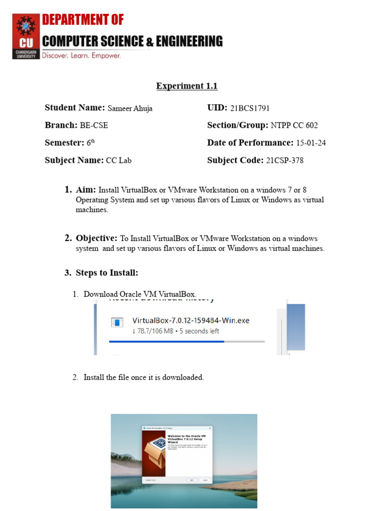 CC Worksheet 1.1 Sameer | PDF