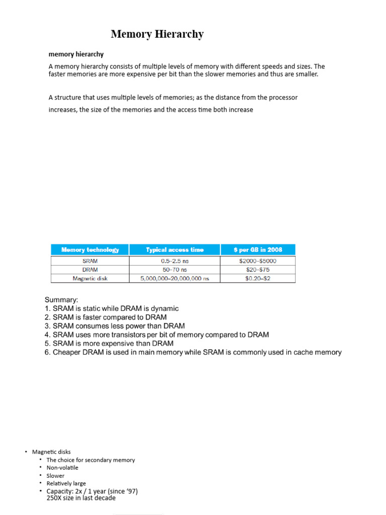Memory Hierarchy-Unit4-Iiit | PDF | Computer Data Storage | Cpu Cache Memory Hierarchy-Unit4-Iiit | PDF | Computer Data Storage | Cpu Cache