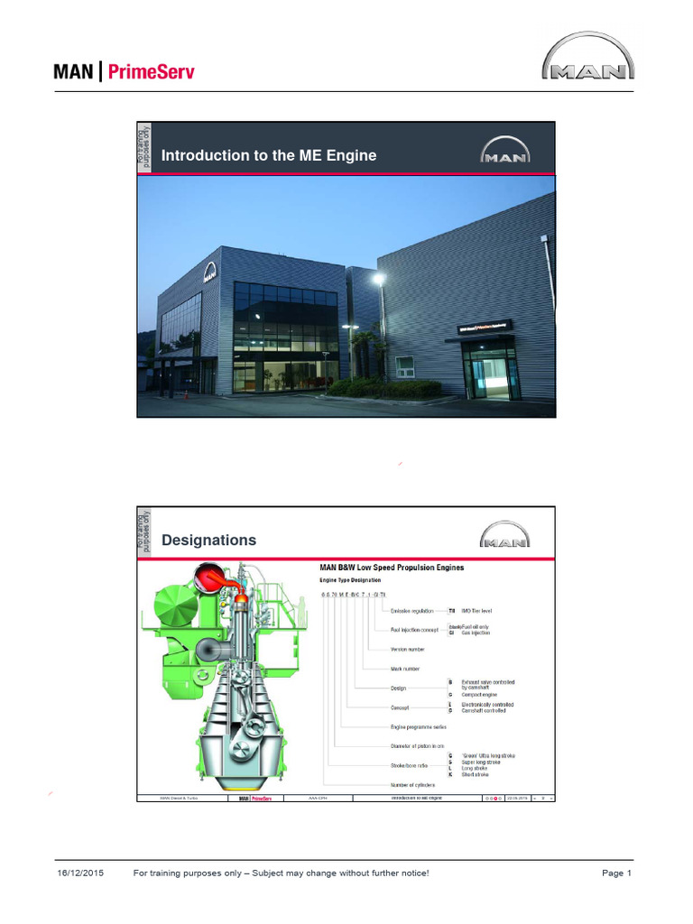 02a. Introduction To The ME Engine (Maj 2015) | PDF | Diesel Engine ...