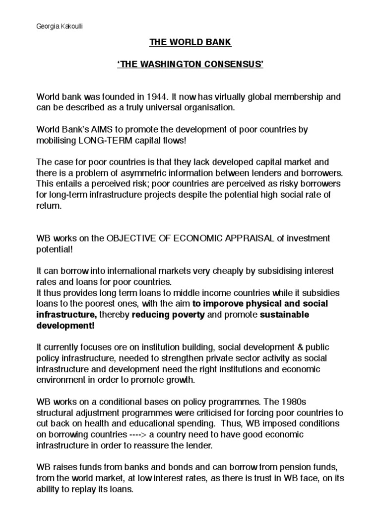 World Bank | PDF | World Bank | Structural Adjustment