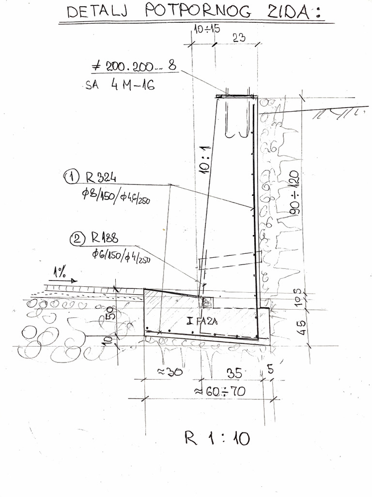 Detalj Potpornog Zida | PDF